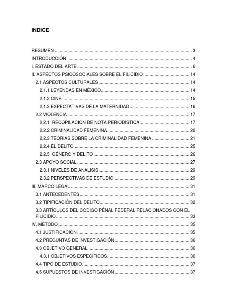 Tesis Filicidio 2 | PDF | Jason | Mujer