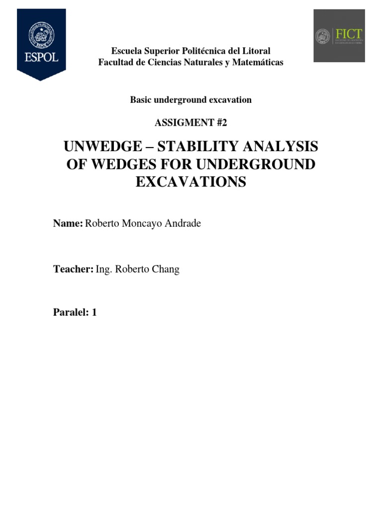 Unwedge - Stability Analysis of Wedges For Underground Excavations ...