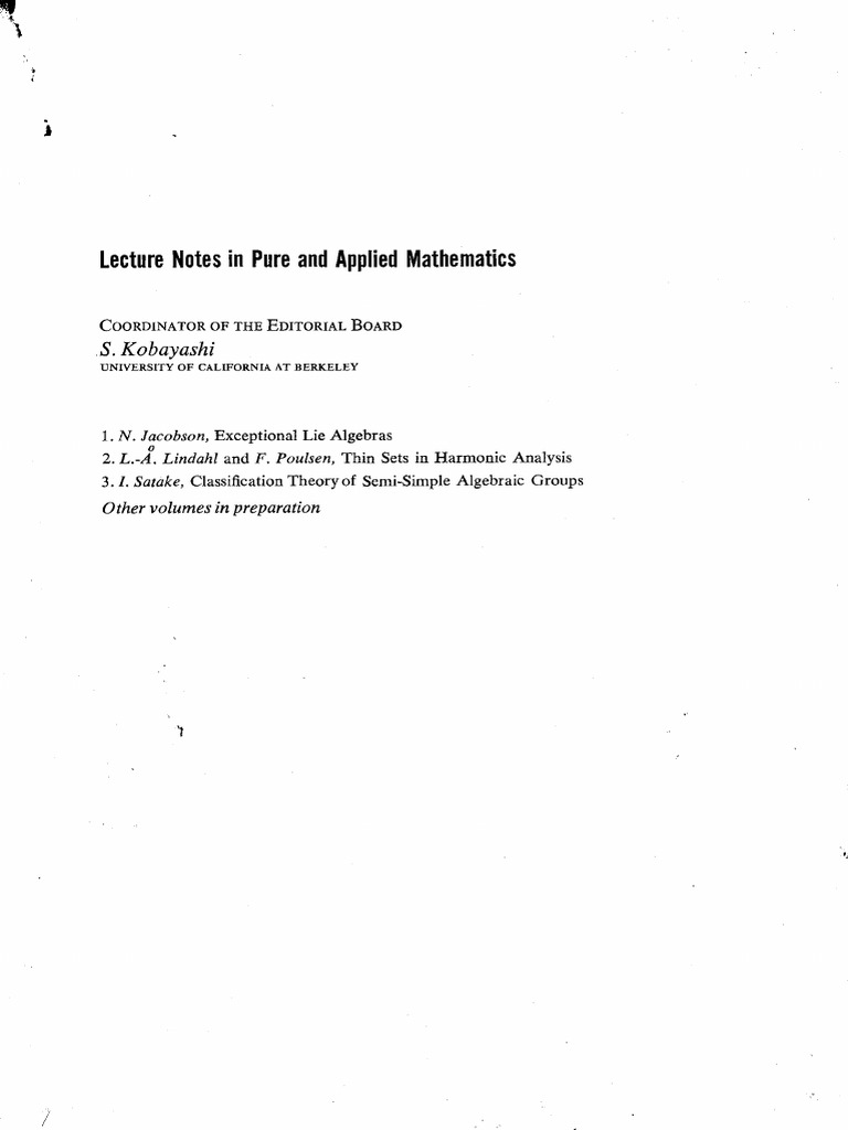 Classification Theory of Semi-Simple Algebraic Groups (I. Satake) | PDF ...