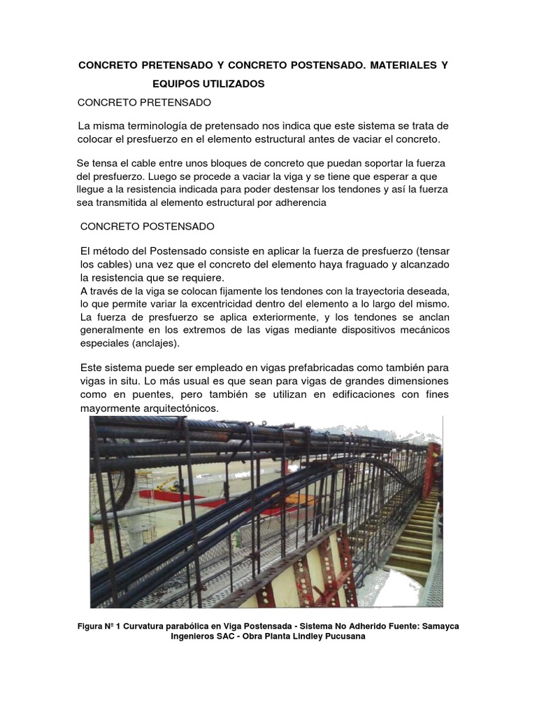 Concreto Pretensado Y Concreto Postensado Pdf Hormigón Pretensado