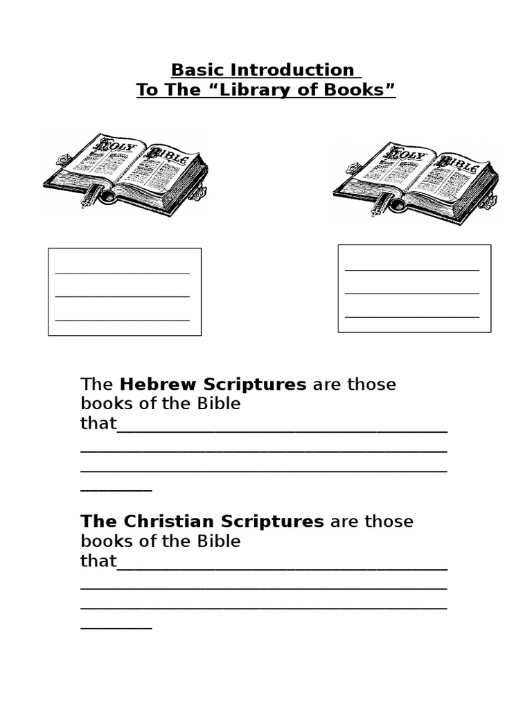 Basic Introduction To The Bible Parts | PDF