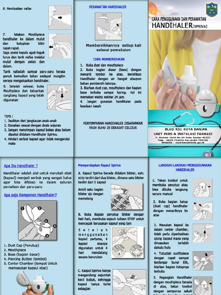 Leaflet Cara Penggunaan Handihaler PDF | PDF