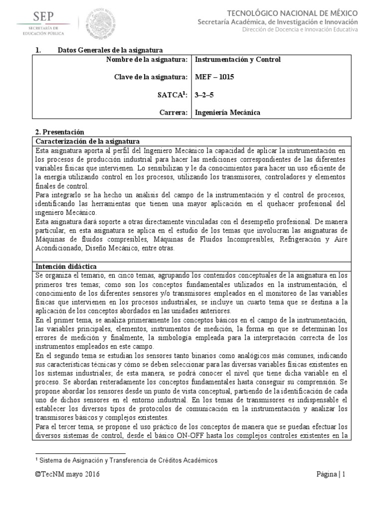 Instrumentación y Control | PDF | Aprendizaje | Software