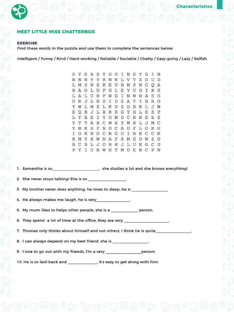 1 Meet Little Miss Chatterbox | PDF