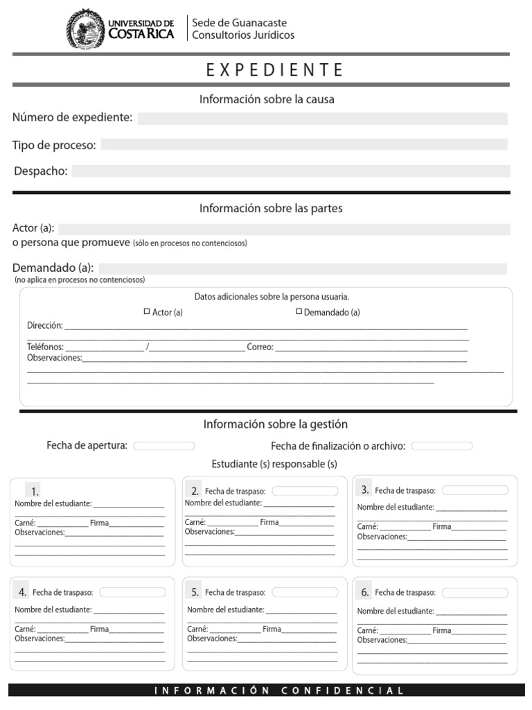 Ejemplo de Carátula Expedientes Jurídicos | Descargar gratis PDF ...