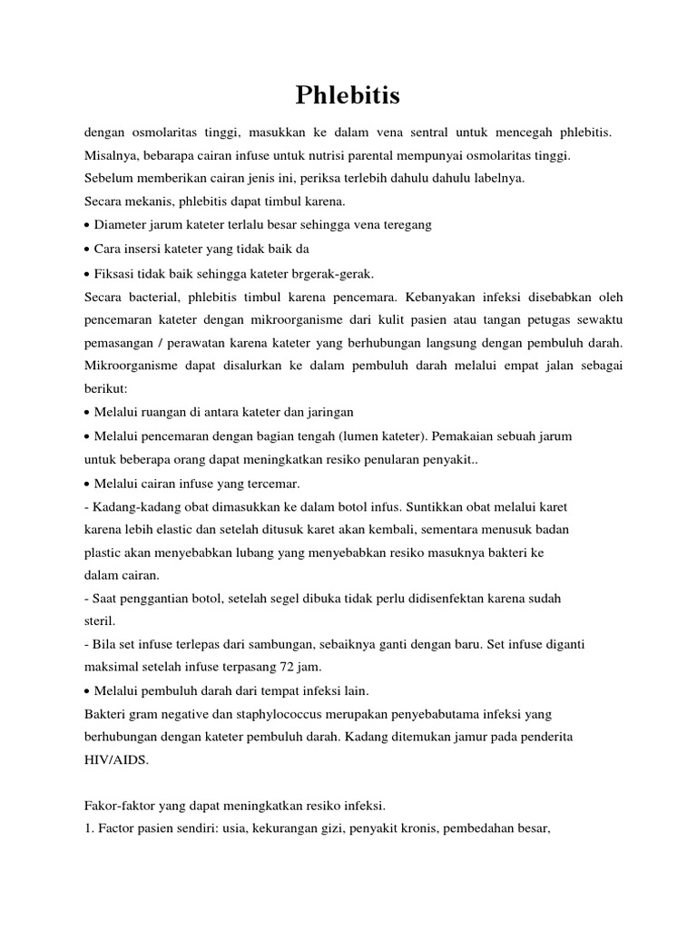 Phlebitis | PDF