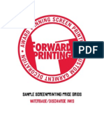 Screen Printing & Sublimation Pricing Guide | PDF