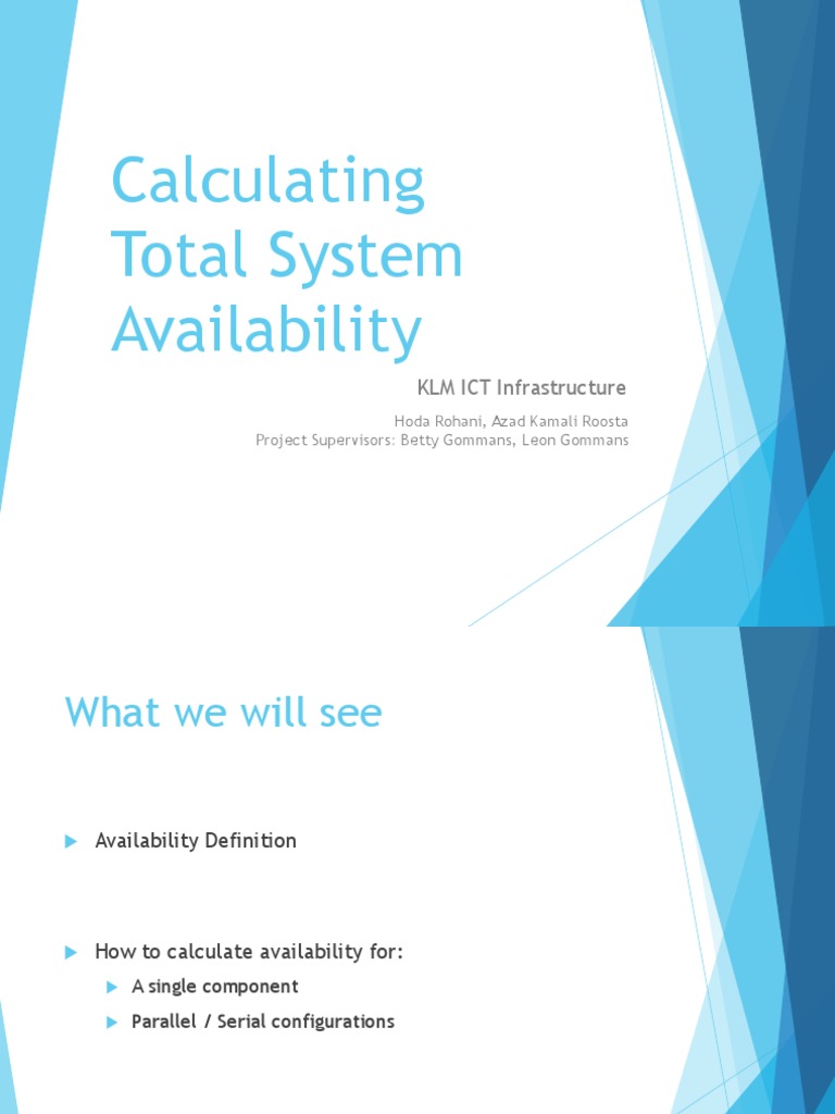 Availability Calculation | PDF | Network Interface Controller | Computer Network