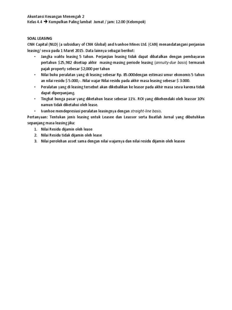 Soal Leasing | PDF
