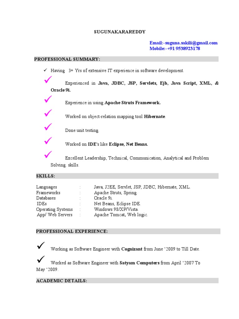 MSBI Model Resume | Download Free PDF | Java Server Pages | Java Servlet
