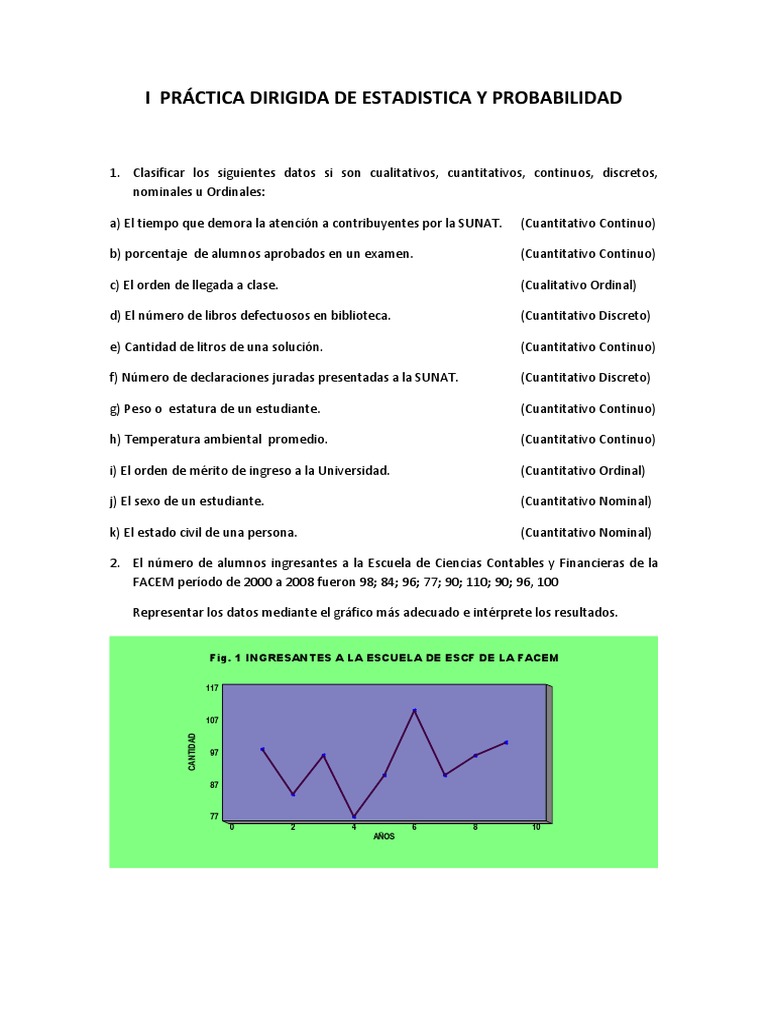 I Practica Dirigida de Estadistica y Probabilidad | PDF | Desviación Estándar | Cantidad