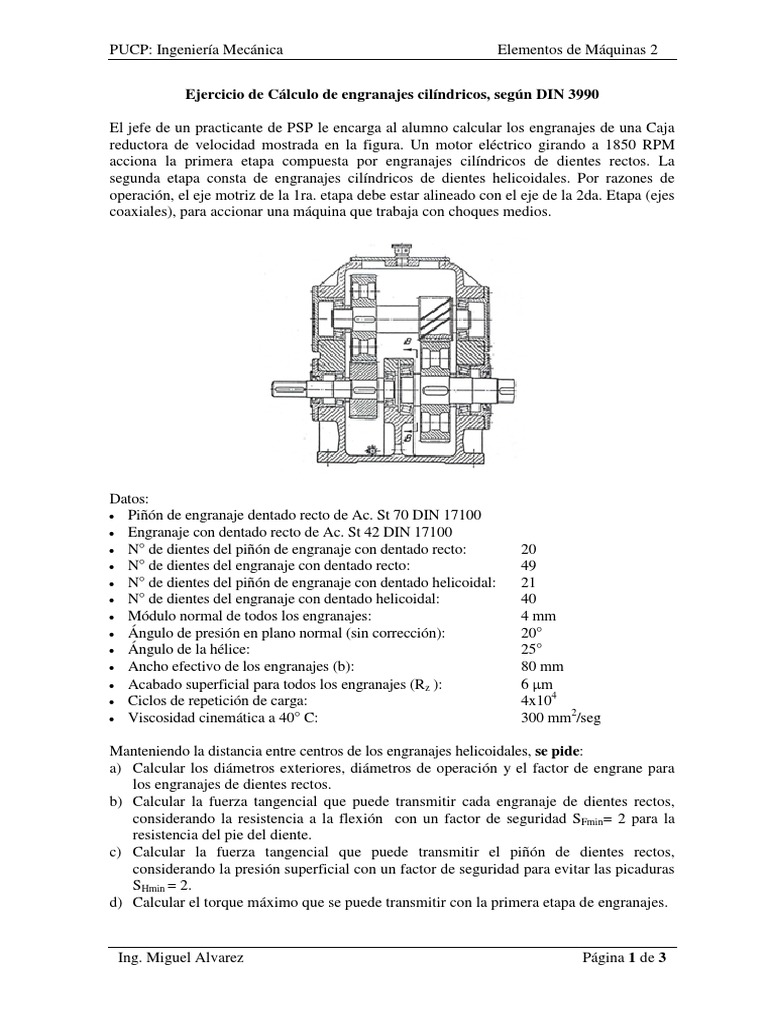 Ej Geometria E Corregidos | PDF | Engranaje | Equipo