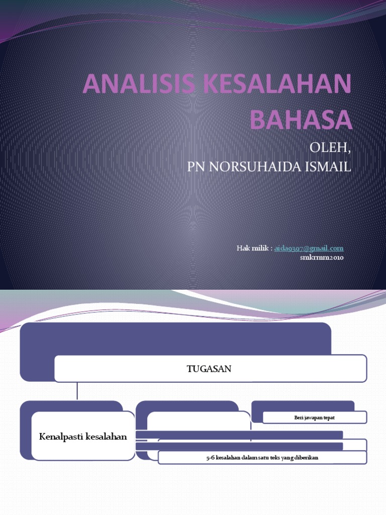 Pengenalan Analisis Kesalahan Bahasa Pdf