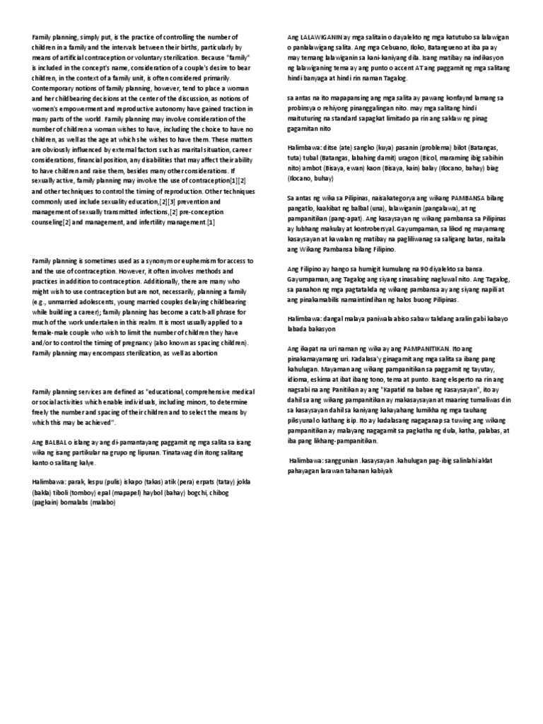 Family Planning Pdf Family Planning Birth Control
