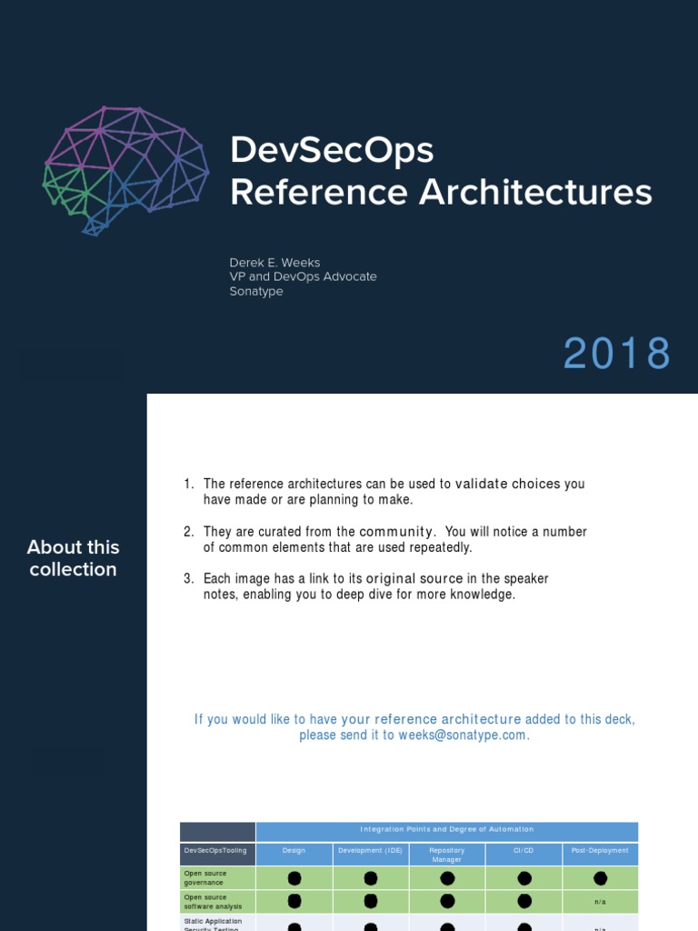 DevSecOps Reference Architectures 2018 | PDF | Supply Chain Management ...