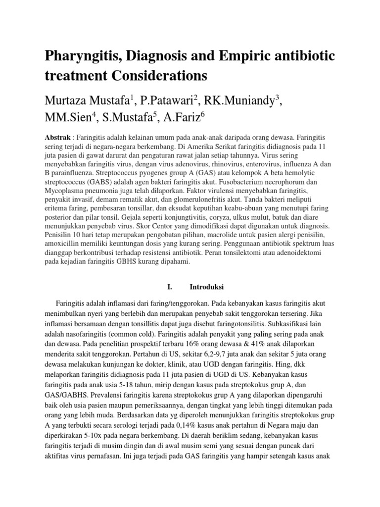 Jurnal Reading Faringitis | PDF | Sains & Matematika