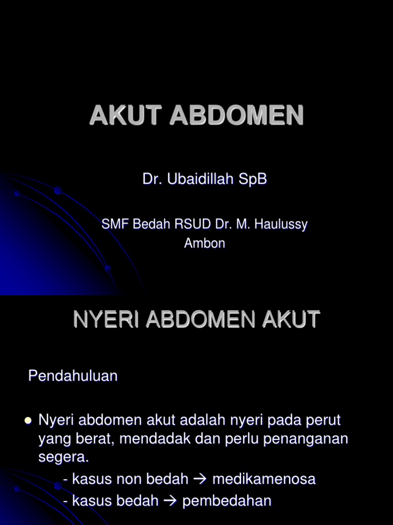 Akut Abdomen | PDF