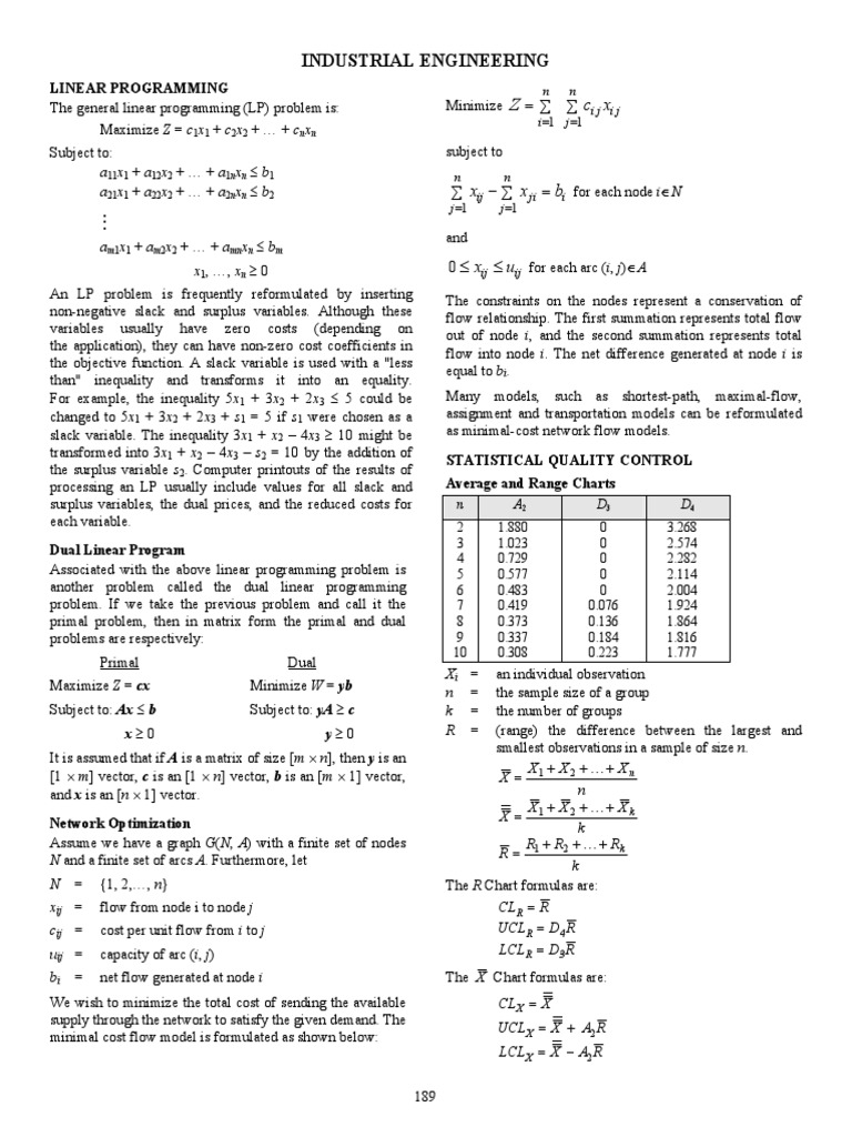 Fe Industrial Engineering | PDF | Errors And Residuals | Standard Deviation