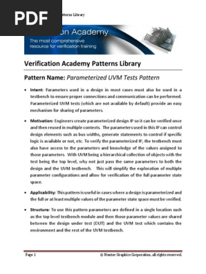 Uvm Test Catalogue - Catalog Library