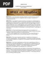 Bill of Rights Tagalog | PDF