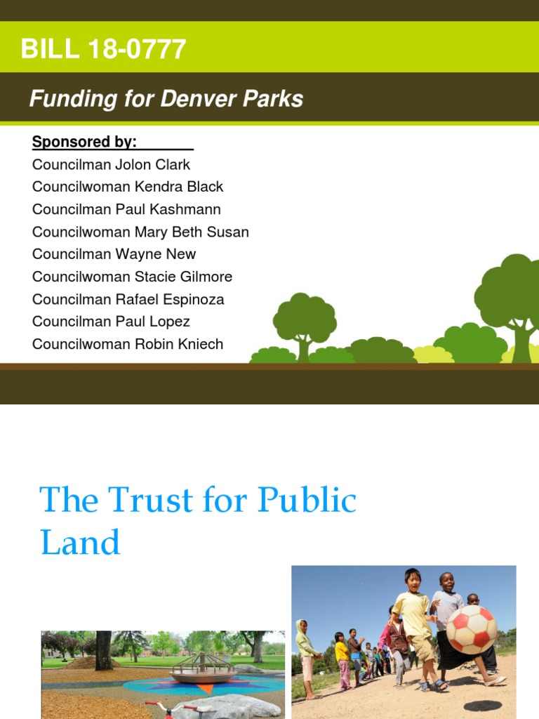 Denver City Council Member Jolon Clark Denver Parks Sales Tax ...