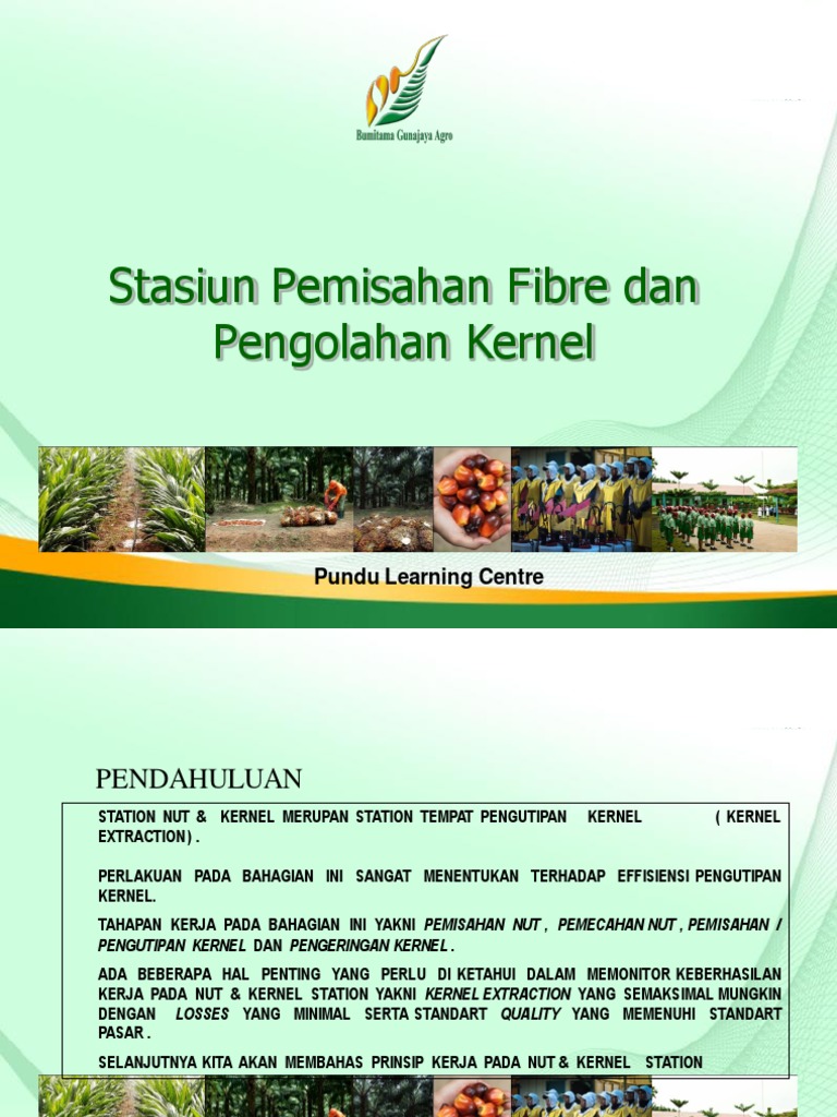 5.stasiun Pemisahan Fibre Dan Pengolahan Kernel | PDF