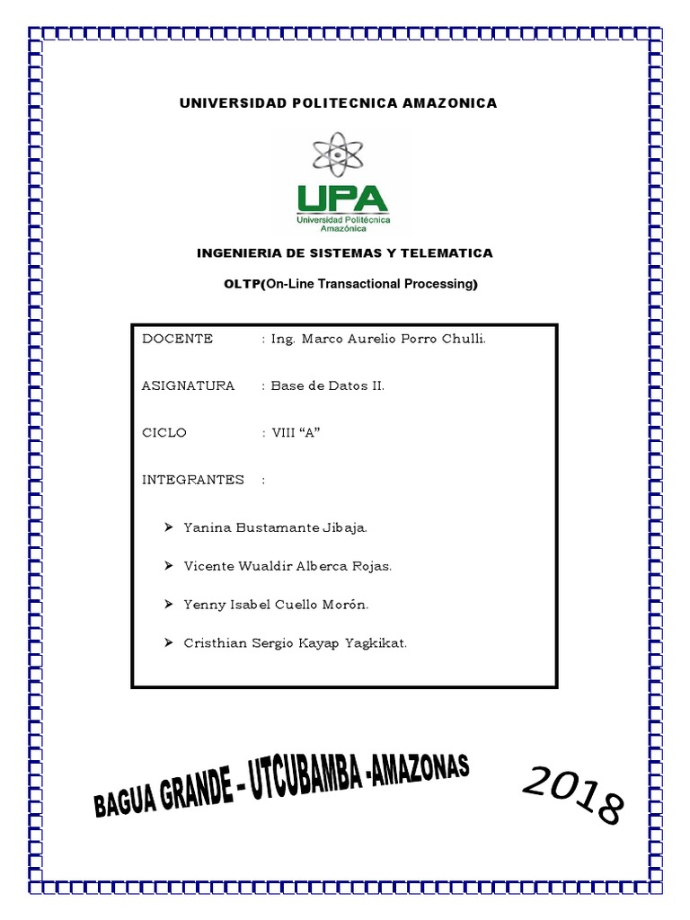 OLTP | PDF | Bases de datos | Gestión de datos