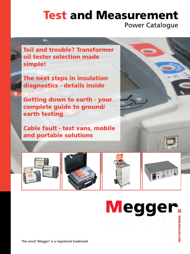 Megger Test and Measurments Power Catalogue PDF | PDF | Transformer ...