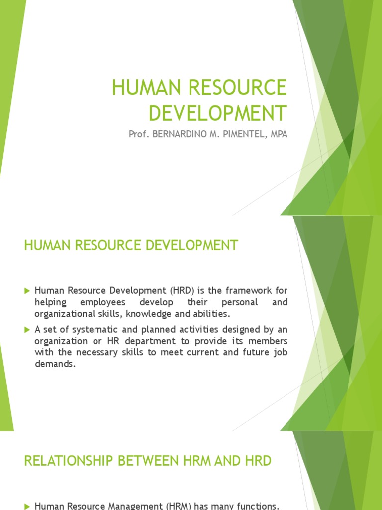 Brief Introduction To Human Resource Development | PDF | Career ...