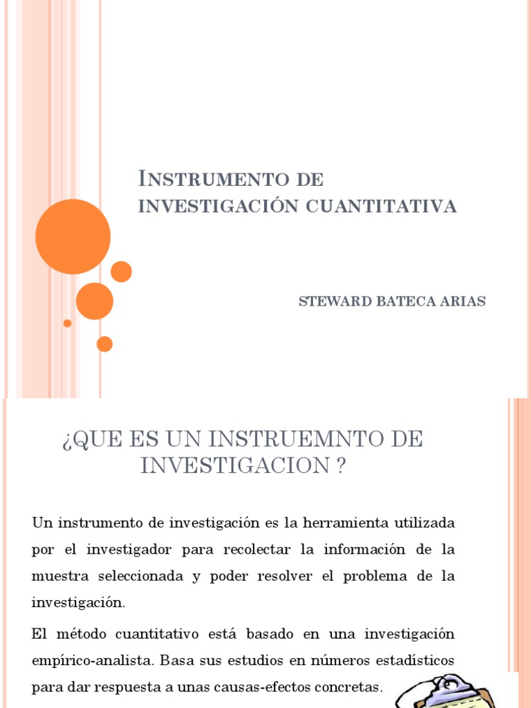 Instrumento de Investigación Cuantitativa | PDF