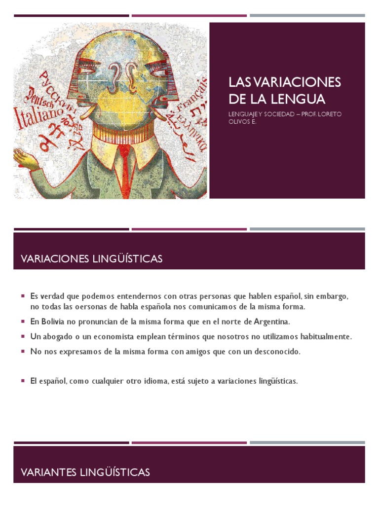 Las Variaciones de La Lengua | PDF | Lengua española | Léxico