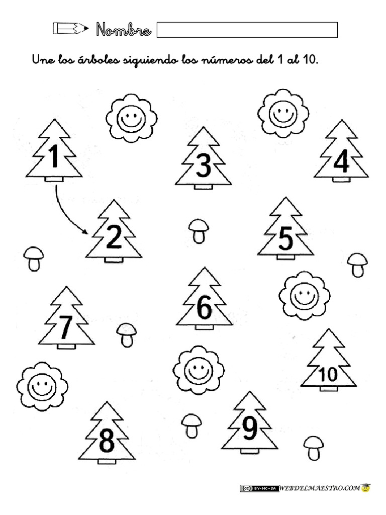 Números Del 1 Al 10 Actividades | PDF