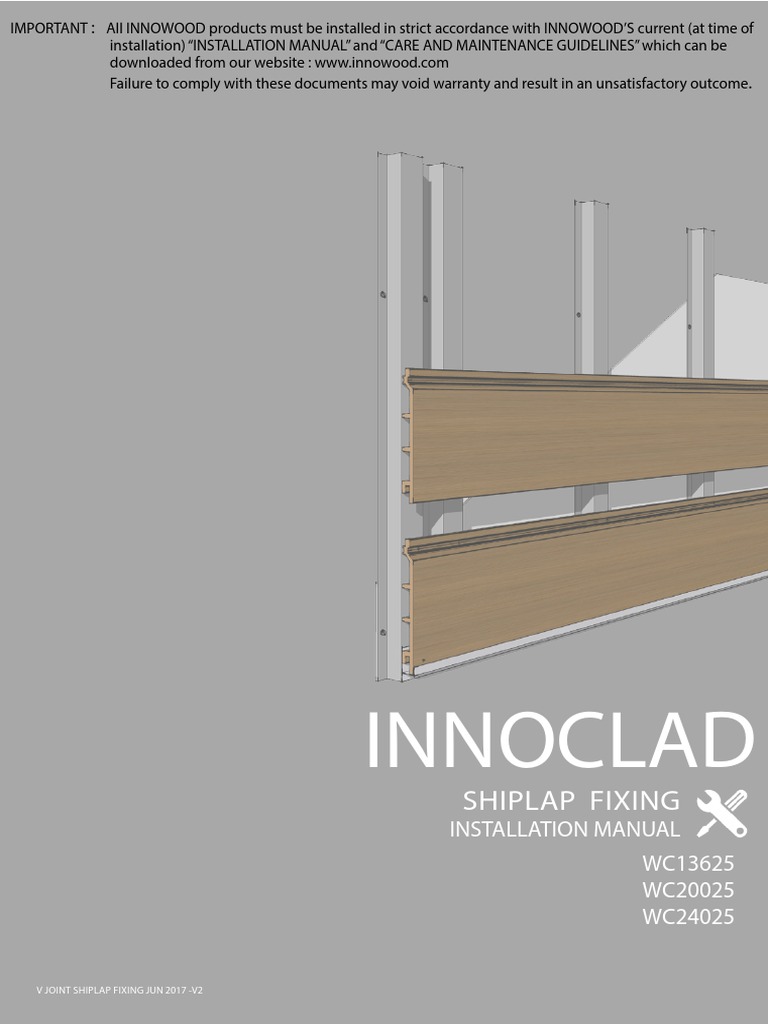 INNOWOOD V Joint Shiplap Cladding Installation Manual JUN 2017 V2 | PDF ...