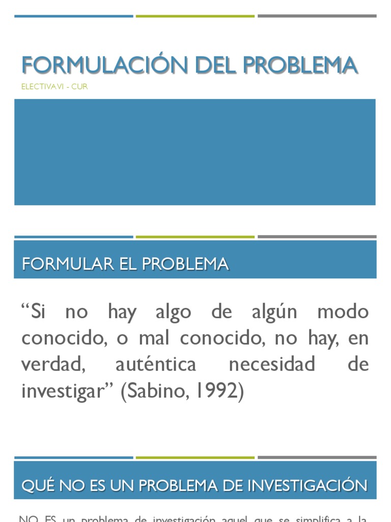 Formulación Del Problema | PDF | Epistemología | Cognición