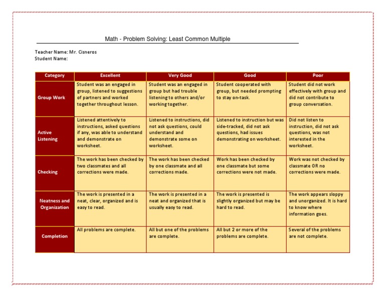 Rubric Project 4. | PDF | Psychotherapy | Learning