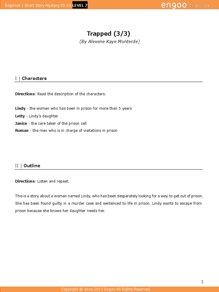 Trapped (3/3) : (By Alexene Kaye Monterde) | PDF