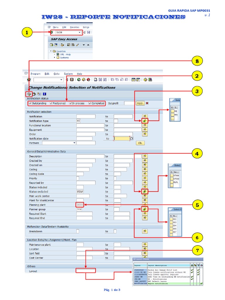 Guia Rapida Sap Mp0031 (Iw28 Reporte de Notificaciones) v 2