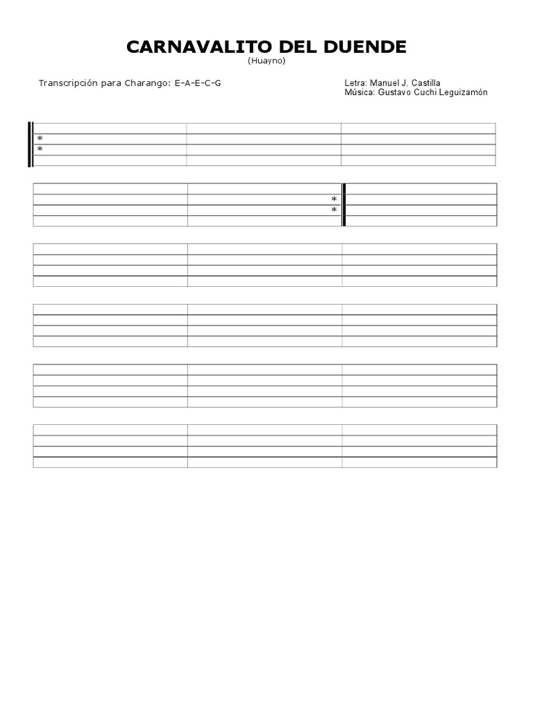 Carnavalito del Duende: Letra y Música | PDF