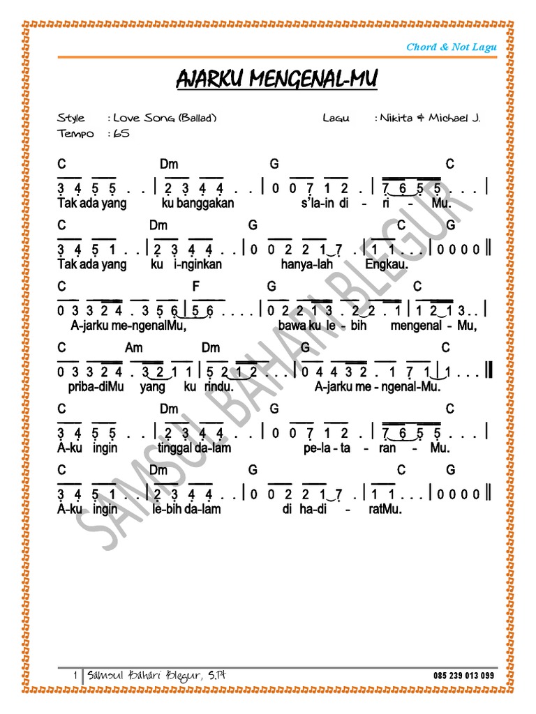 Ajarku Mengenalmu PDF | PDF