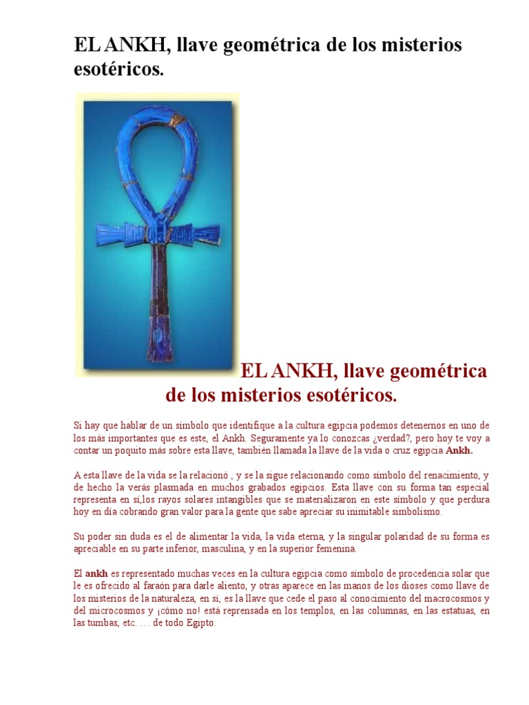 El Ankh | PDF | Vida | Egipto