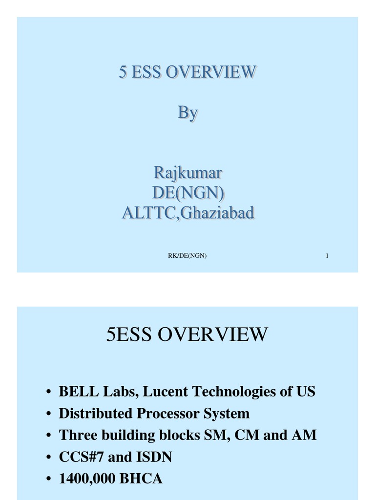 5ess Overview | PDF | Manufactured Goods | Digital Electronics