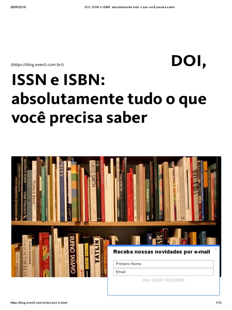 DOI, ISSN e ISBN - Absolutamente Tudo o Que Você Precisa Saber | Identificador de Objeto Digital ...