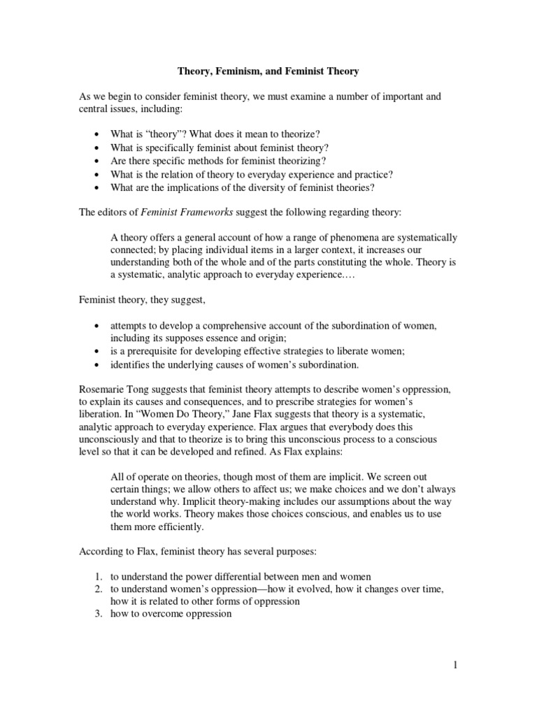 what is feminist theory.pdf | Feminism | Ethnicity, Race & Gender