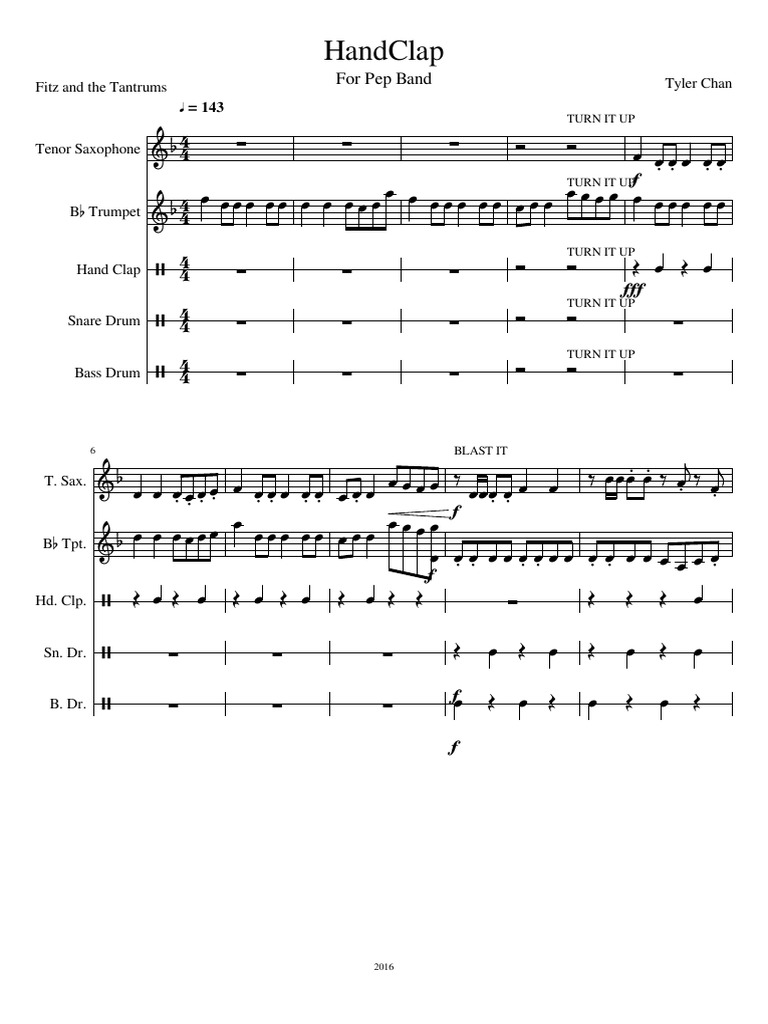 Hand Clap - DJ Handclap 1 | PDF | Woodwind Instruments | Saxophone