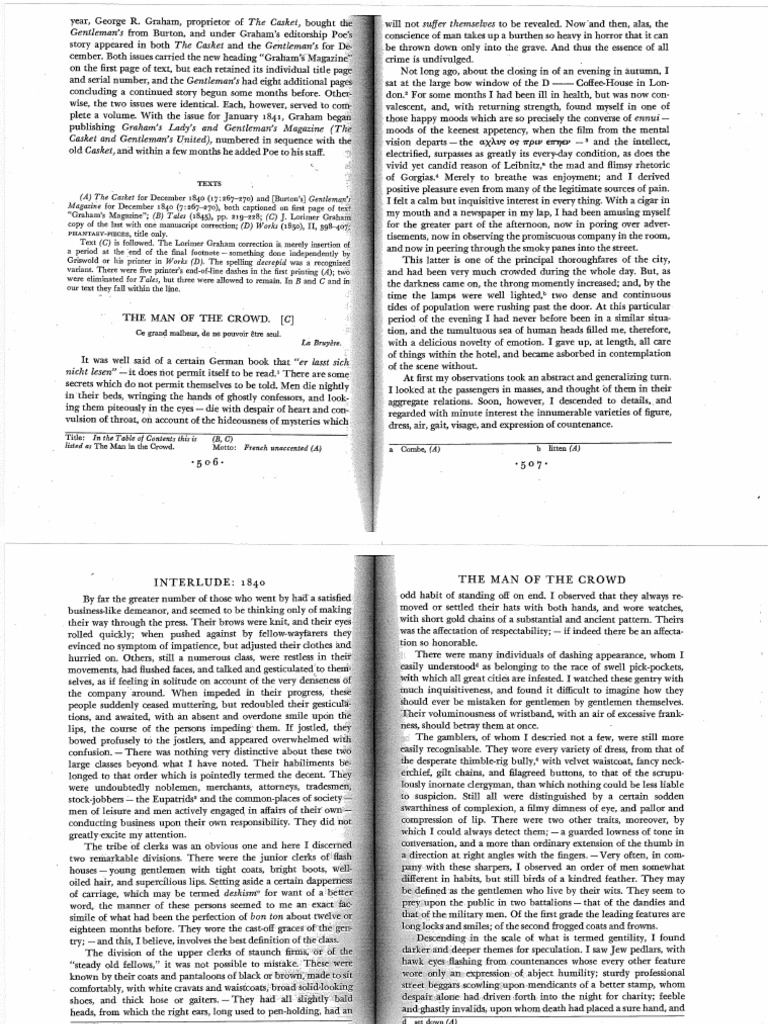 Gentleman's From Burton, and Under Graham's Editorship Poe's | PDF ...