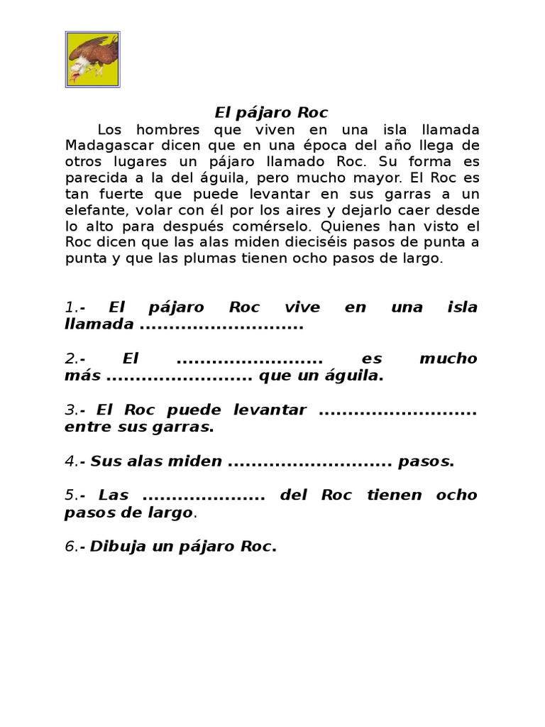 El Pájaro Roc de Madagascar | PDF | Libros para adolescentes