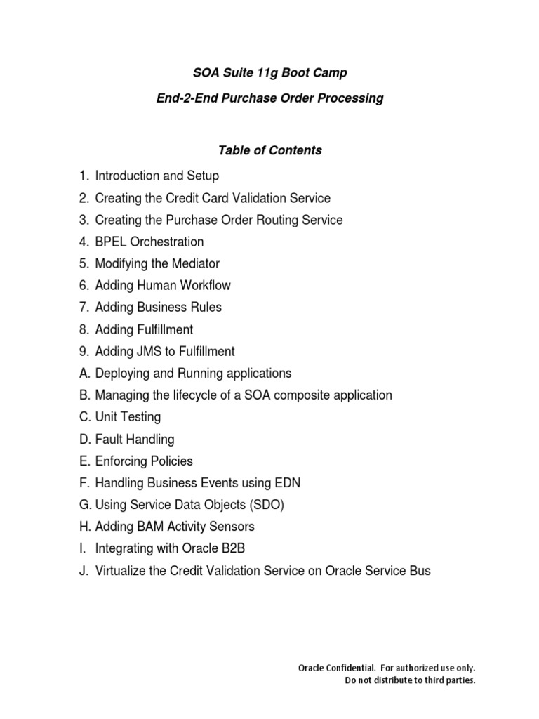 SOA Suite 11g Boot Camp End-2-End Purchase Order Processing | PDF ...