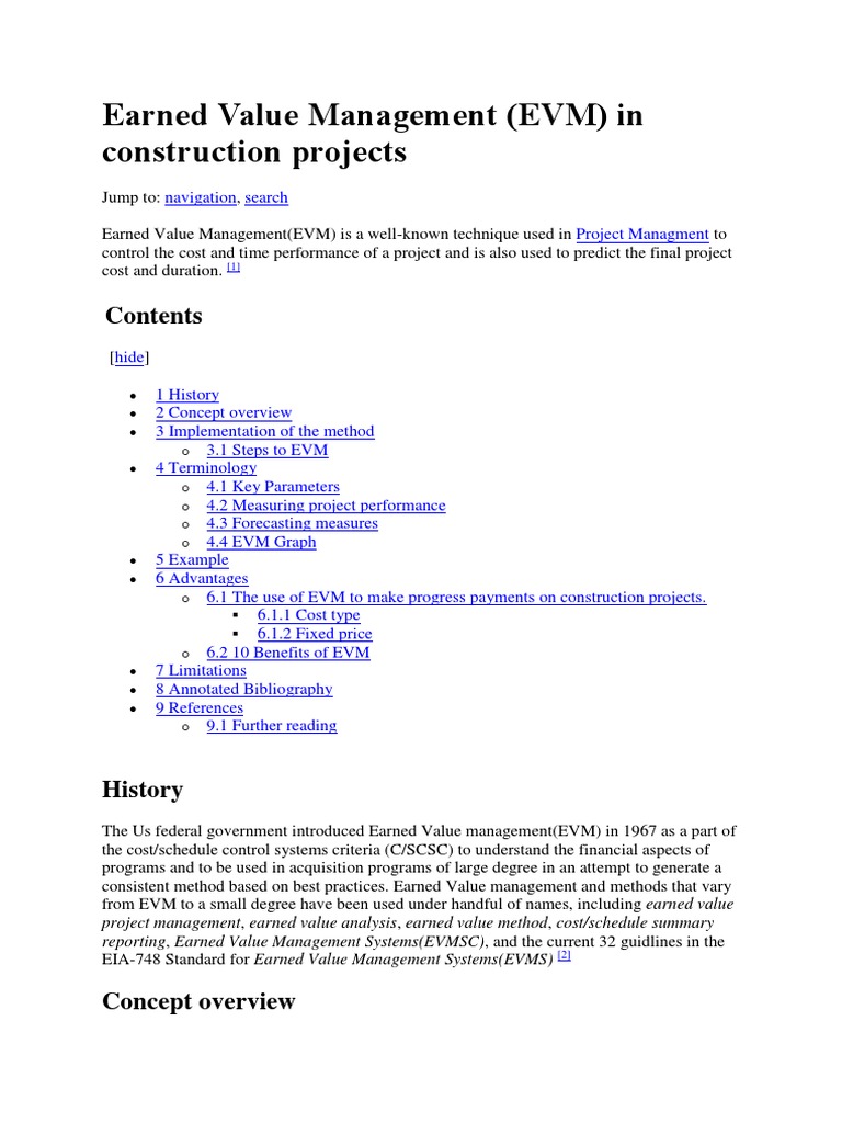 Earned Value Management | PDF | Project Management | Business