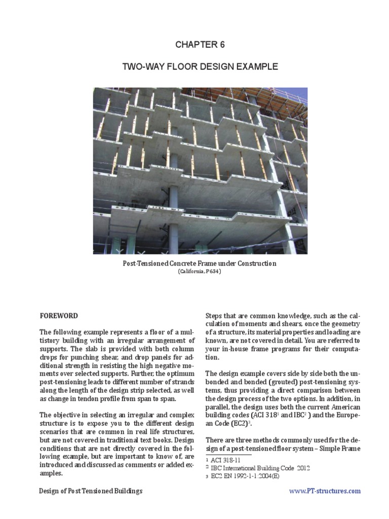 Two-Way Floor Design Example: Foreword | PDF | Prestressed Concrete ...
