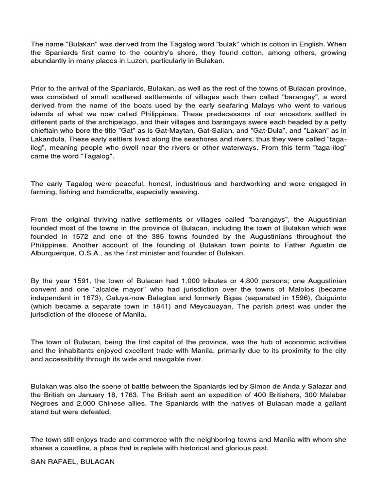 Bulacan History | PDF | Philippines